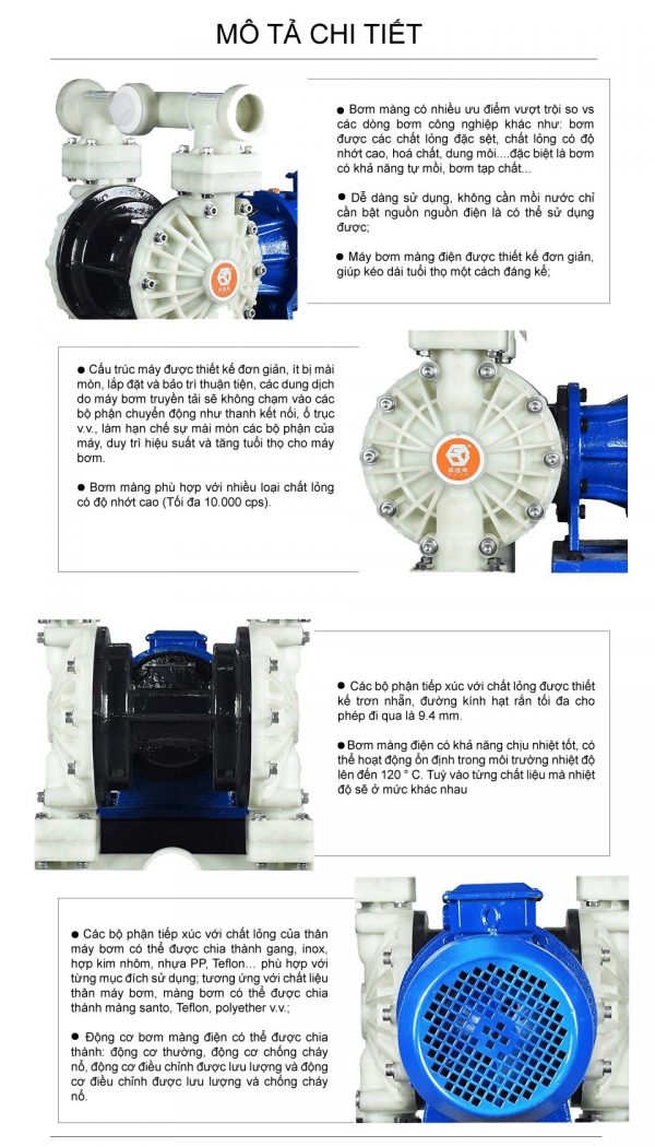 Máy bơm màng điện DBY3-100 Nhựa | Thiết Bị Việt Á