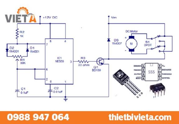 Mạch điều khiển động cơ điện một chiều 2026 | Thiết Bị Việt Á